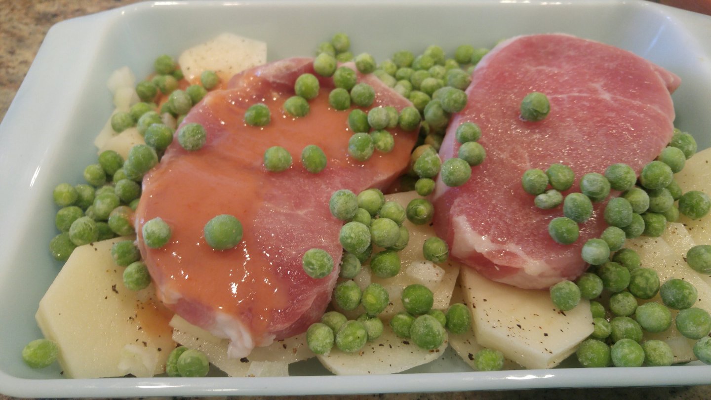Pork Chops, Peas and Potato Dish – RefreshHer