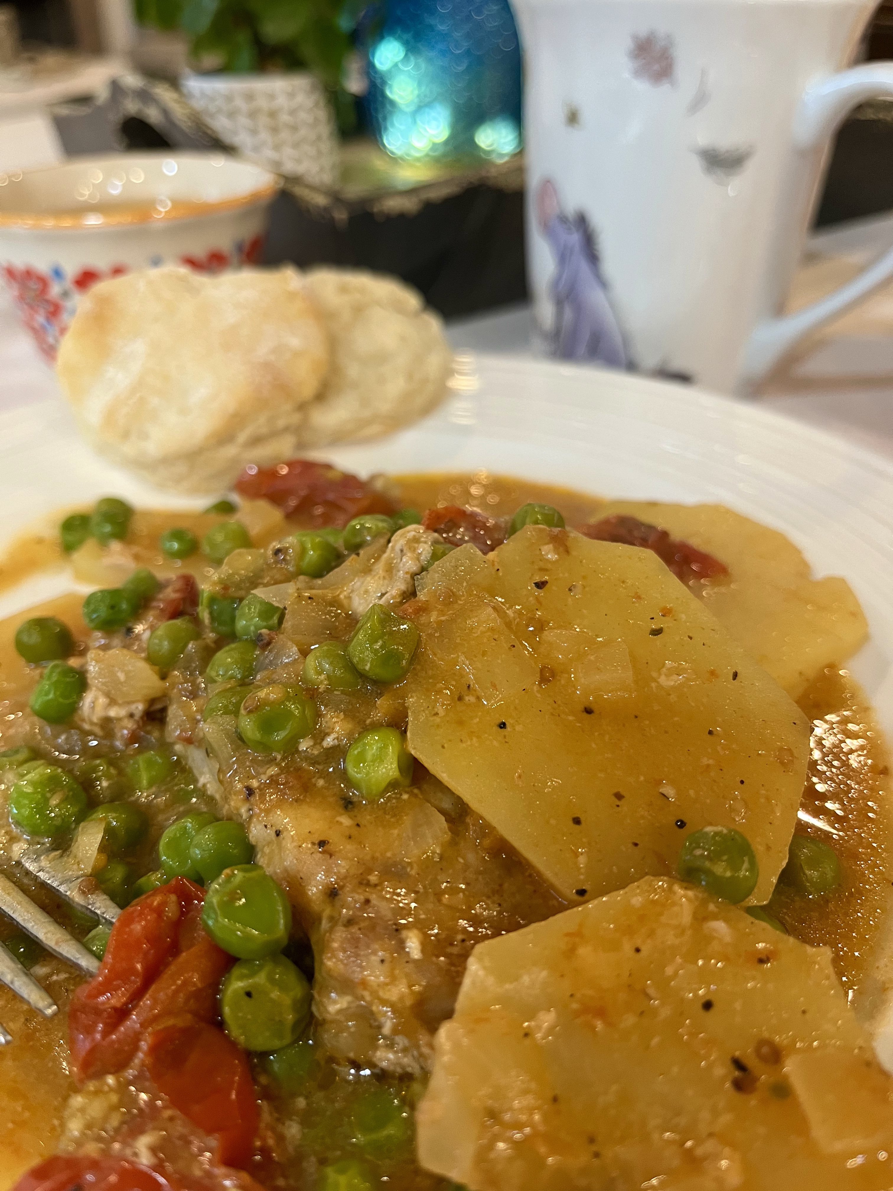 Pork Chops, Peas and Potato Dish – RefreshHer